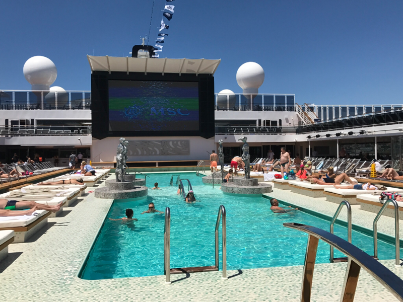 Pools onboard the MSC Meraviglia - Cruiseline.com
